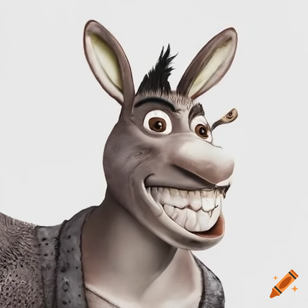 Donkey from shrek made from food on Craiyon