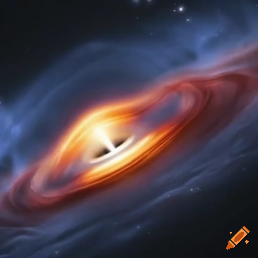 Exploding black hole emitting rays on Craiyon