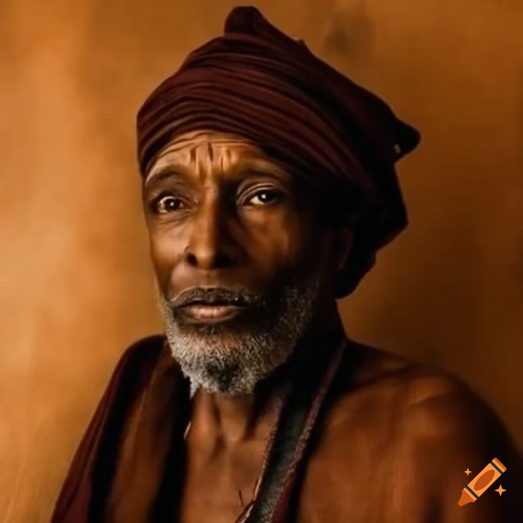 Portrait of cheikh hamahoullah, a muslim man from the tidjania on Craiyon