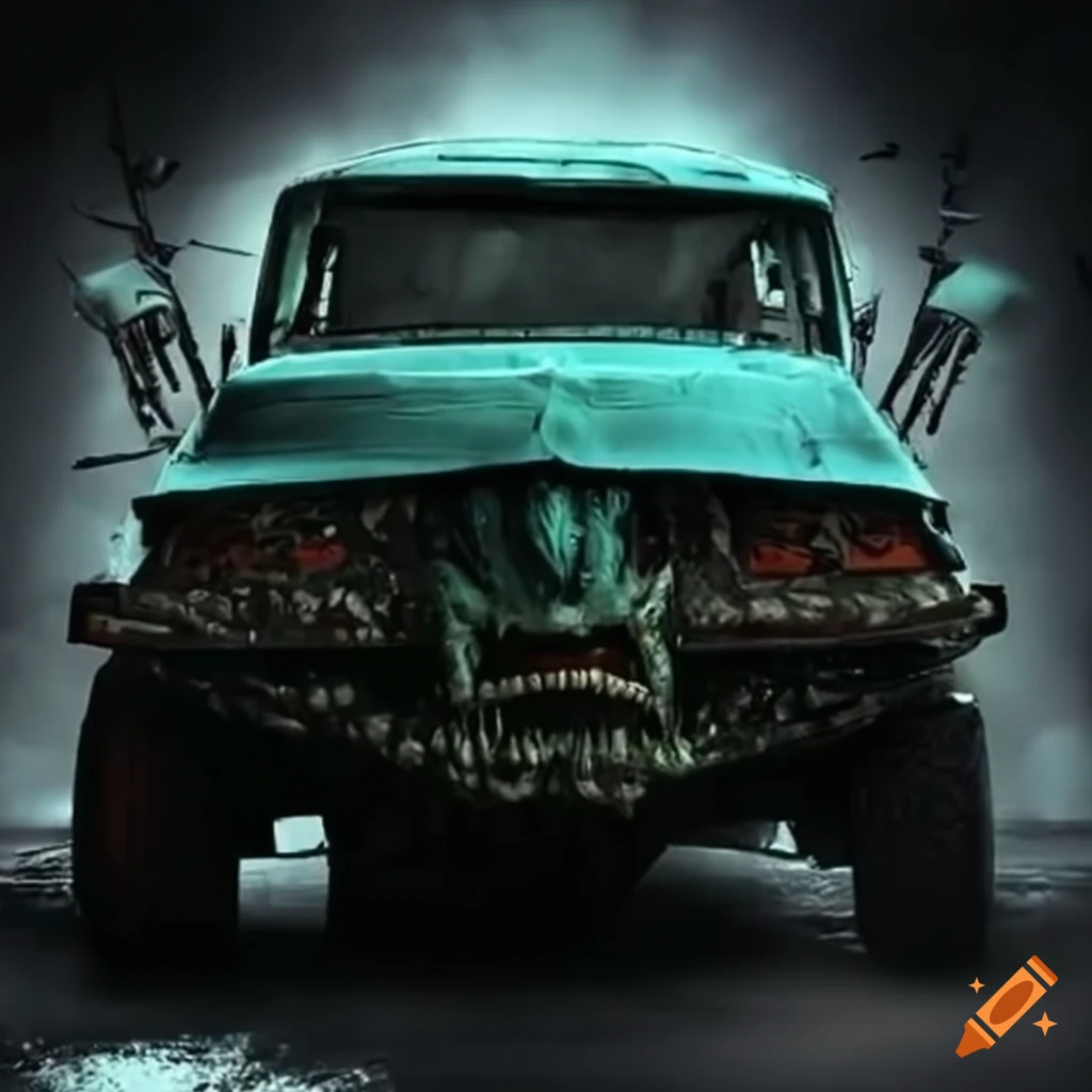 A big zombie car on Craiyon