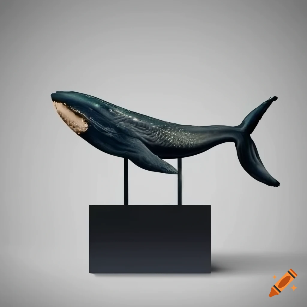 Humpback whale-shaped trophy on Craiyon