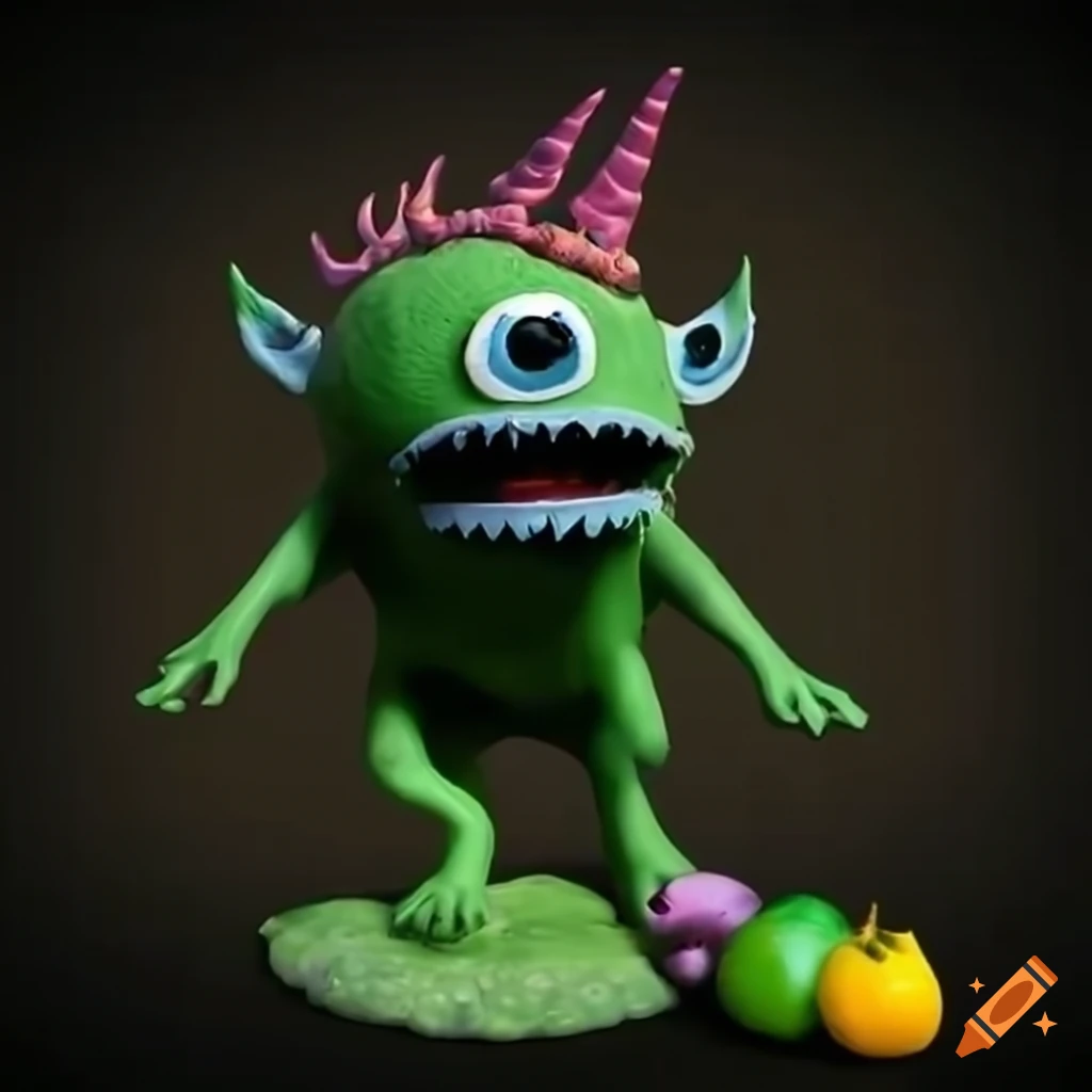 Mythical creatures and mutant omega mart lemon fruit monster in a ...