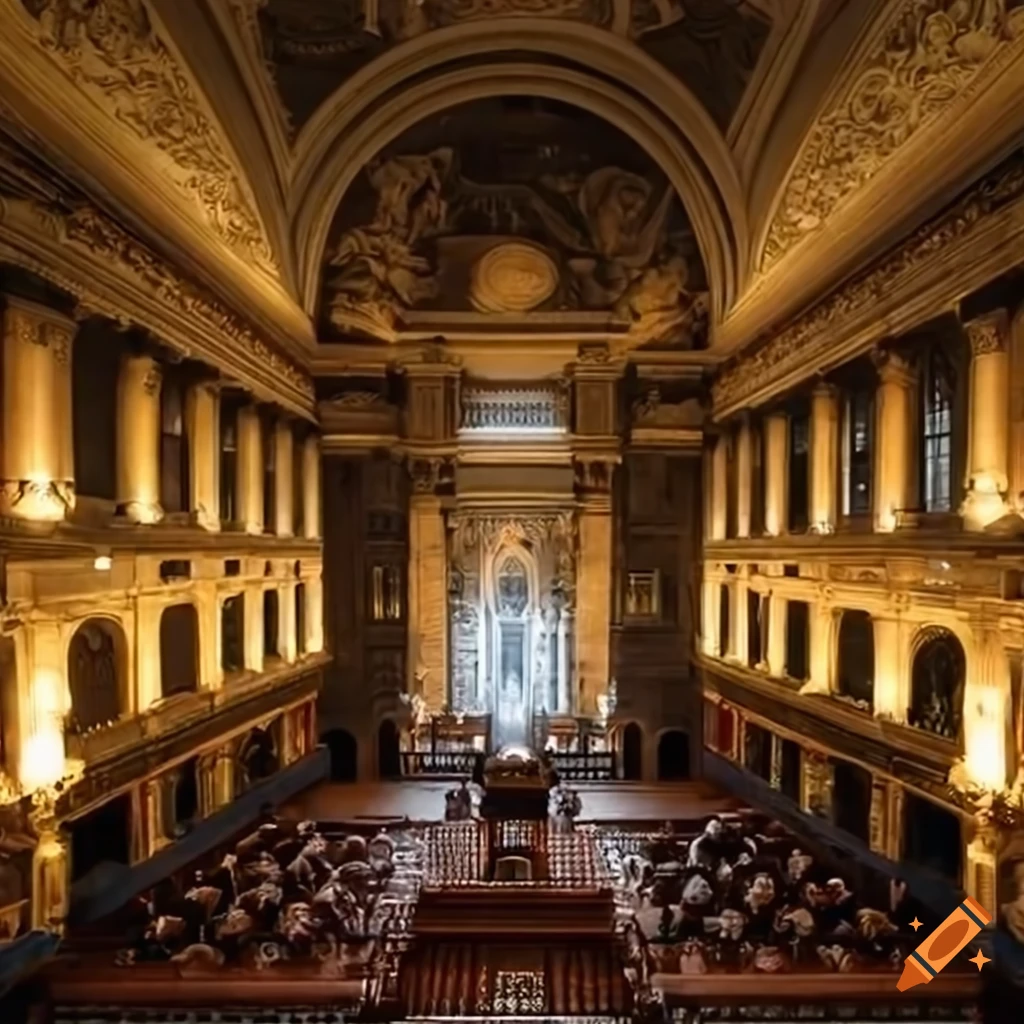 Ancient roman democracy process in a majestic city hall on Craiyon