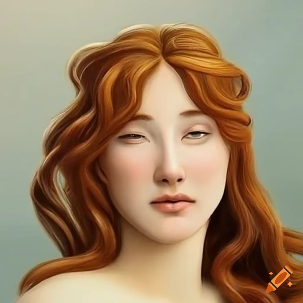 Hyperrealistic interpretation of the birth of venus with intricate ...