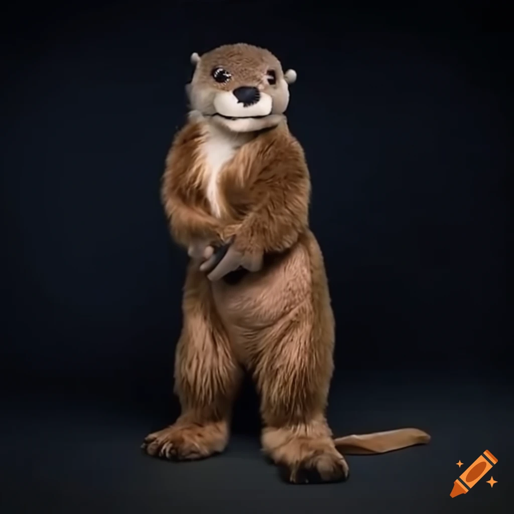 Female teacher in a stylish otter fursuit at school on Craiyon