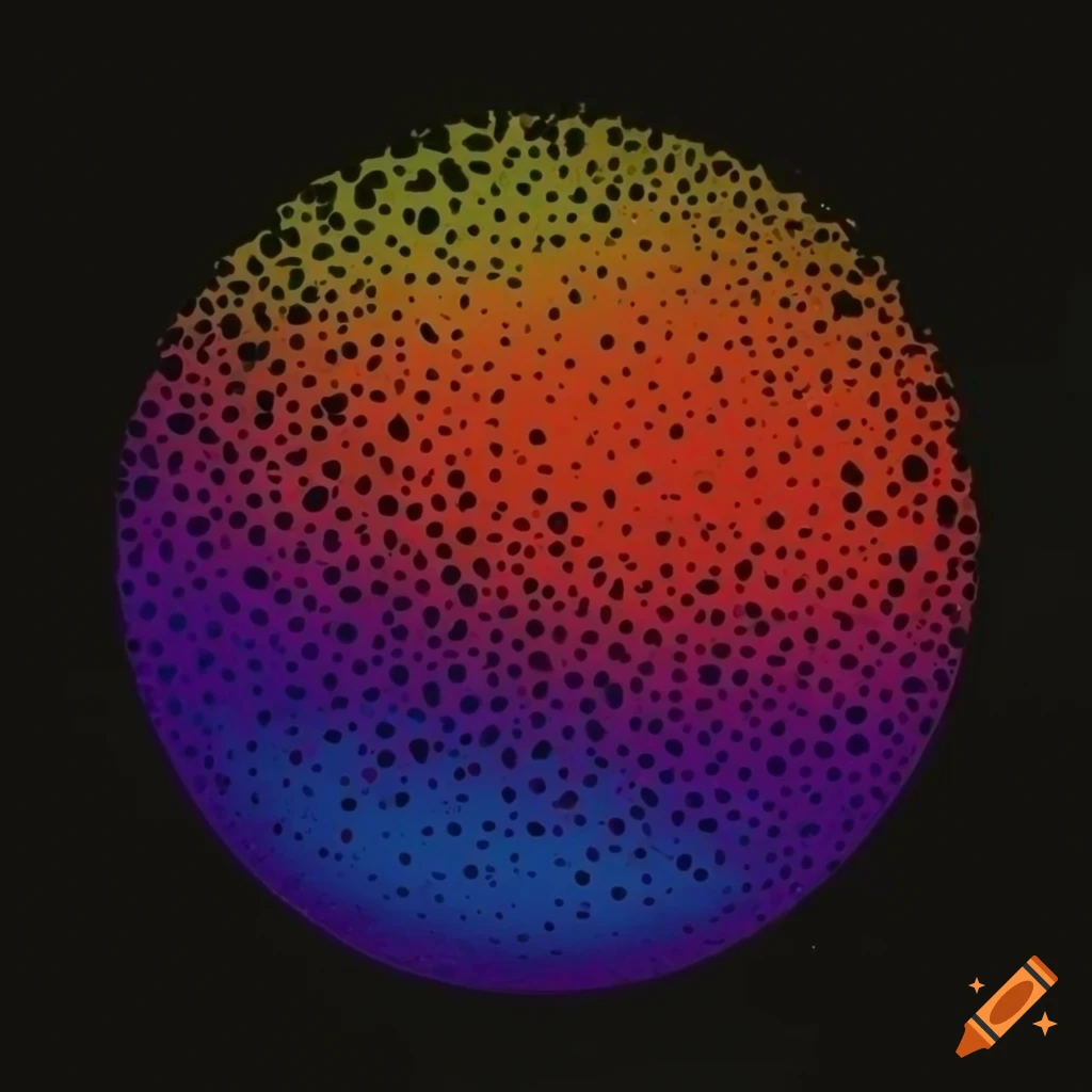 Modern illustration with textured background and thermal colors on Craiyon