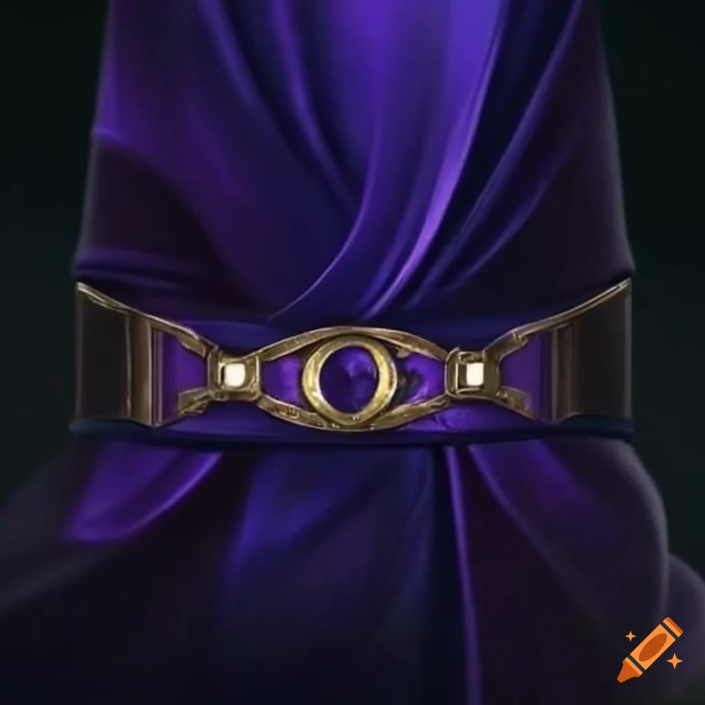 Front view of a magical noble belt on Craiyon