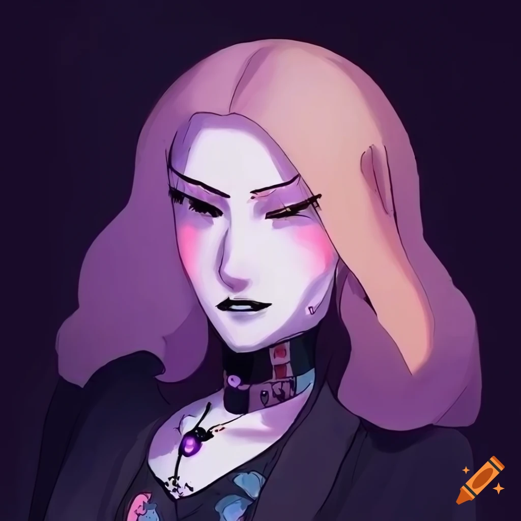 Artwork of goth punk ruffian marin kitagawa in a hybrid style on Craiyon