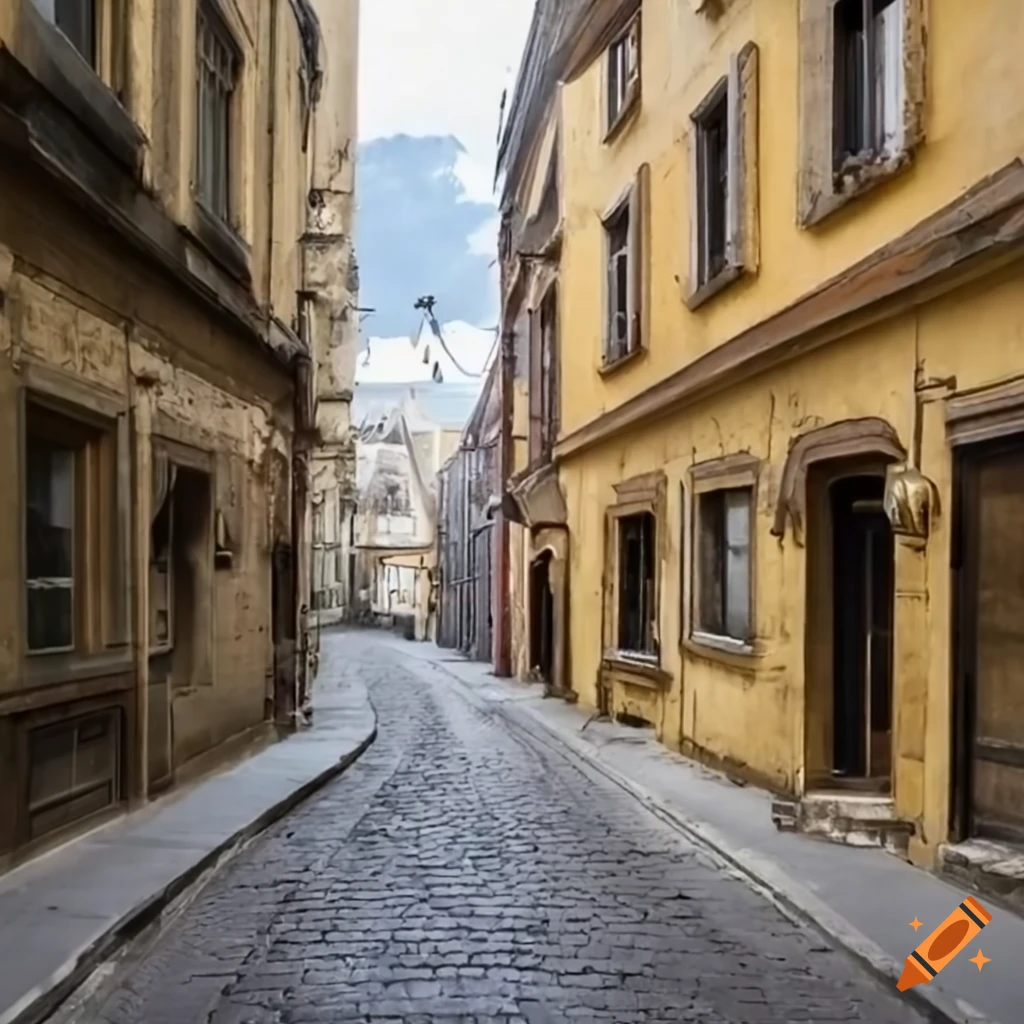 Décor pour une ruelle, époque contemporaine, grande ville on Craiyon