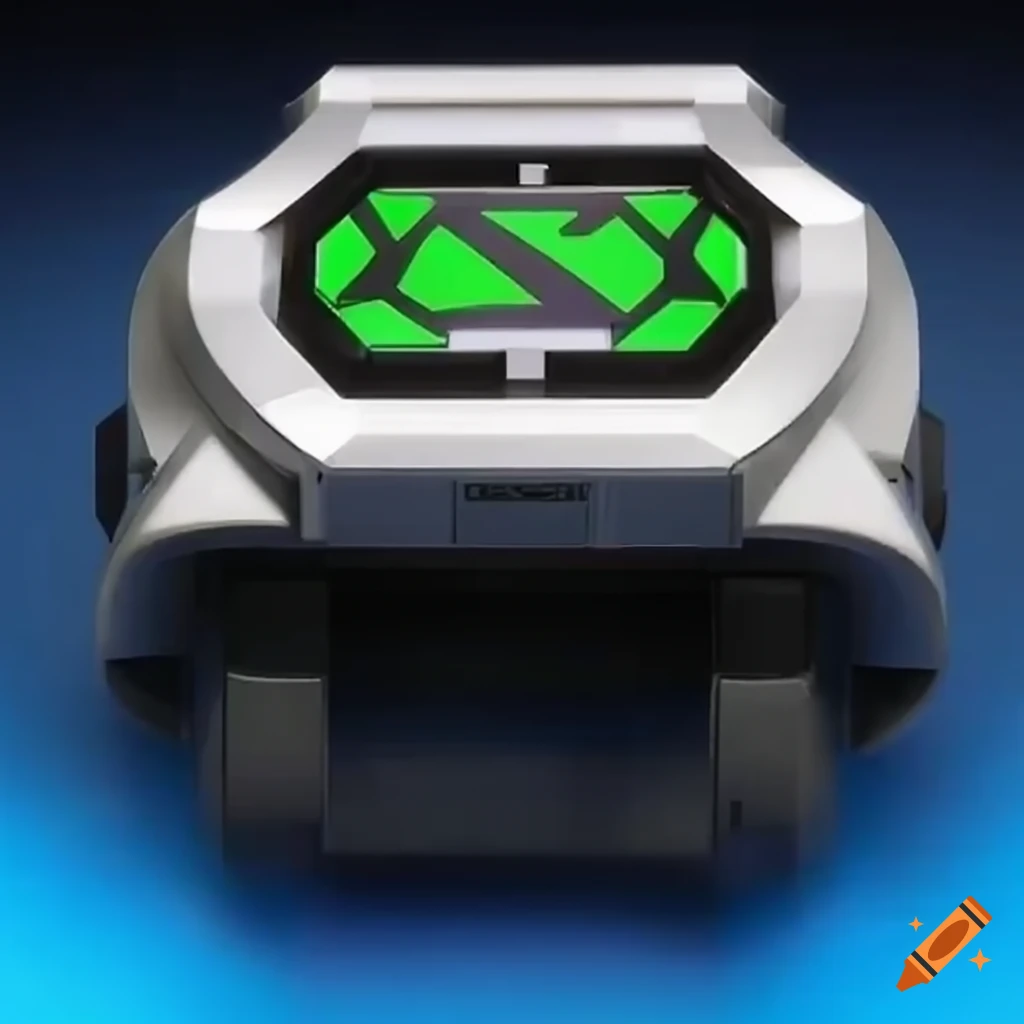 Replica of the omnitrix in a futuristic laboratory setting on Craiyon