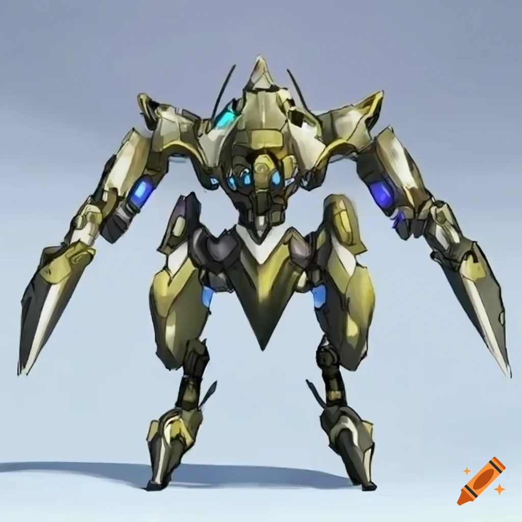 Mech style design inspired by Code Geass with a female twist on Craiyon