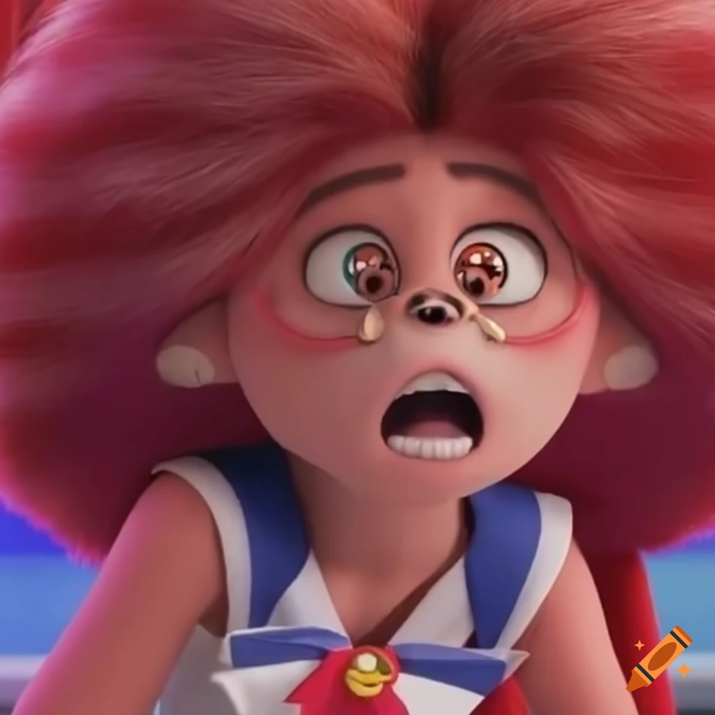 Sailor moon and pixar's turning red crossover art on Craiyon