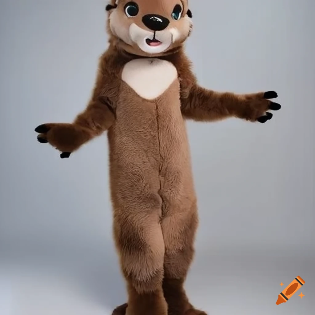 Baby in a cute otter mascot costume on Craiyon