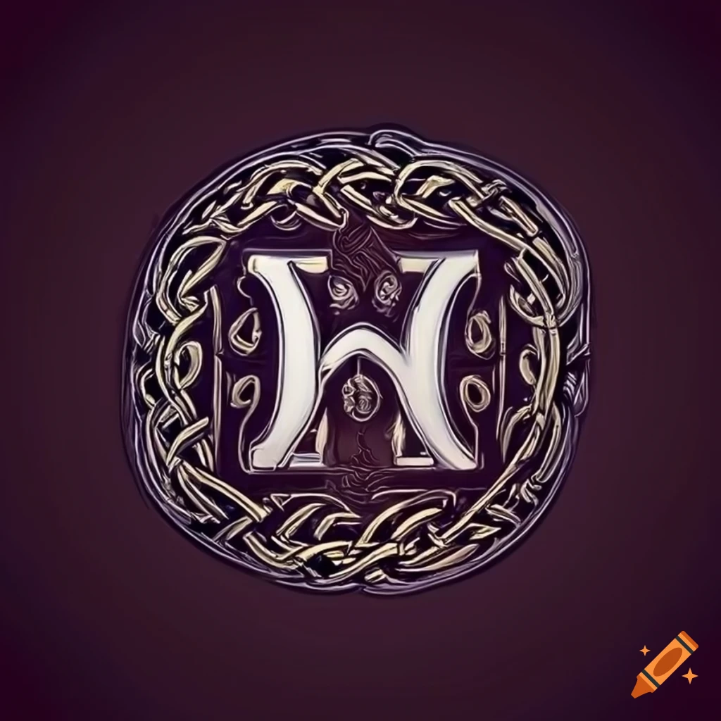 Intricate and stylish celtic letter h logo for a band on Craiyon