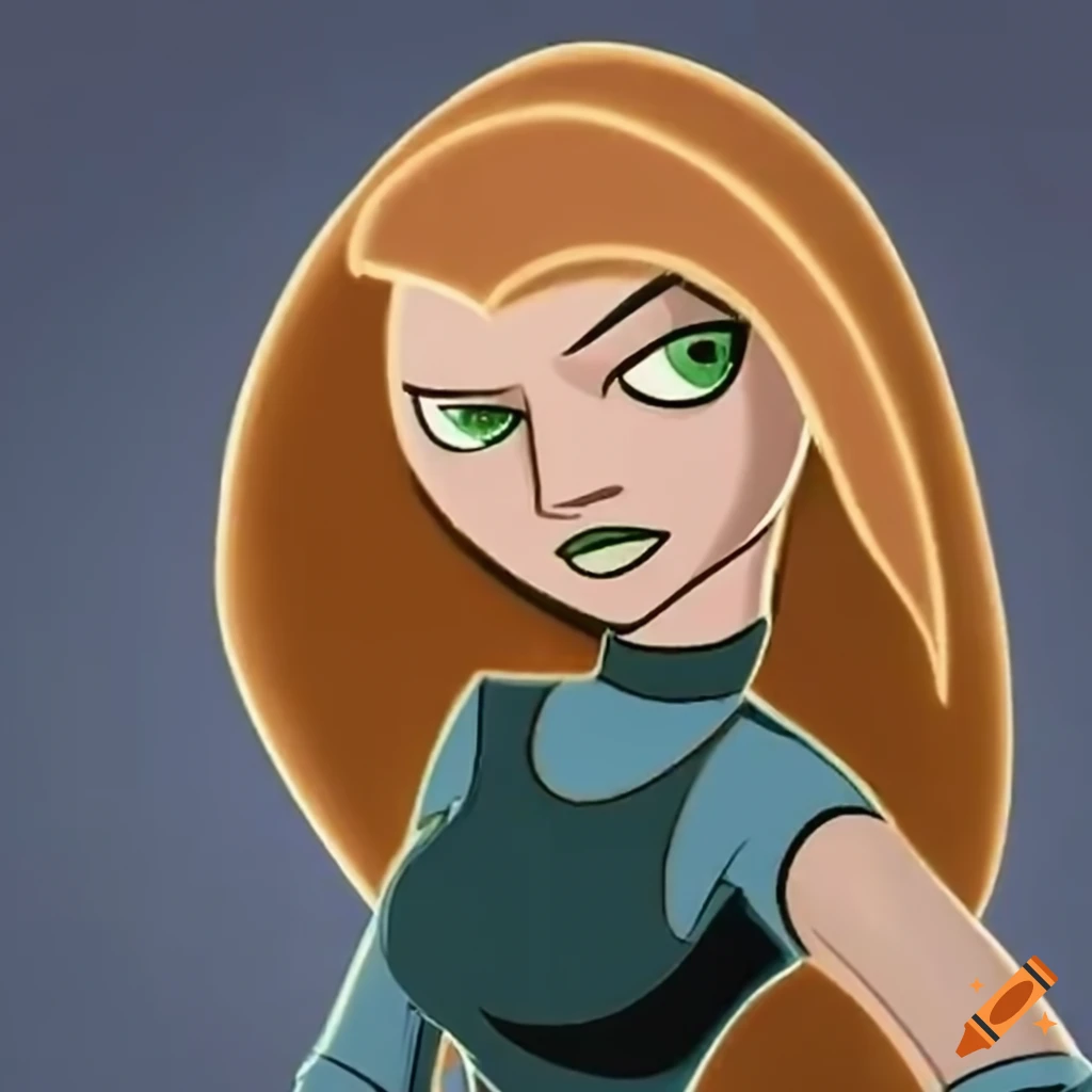Smiling kim possible character on Craiyon