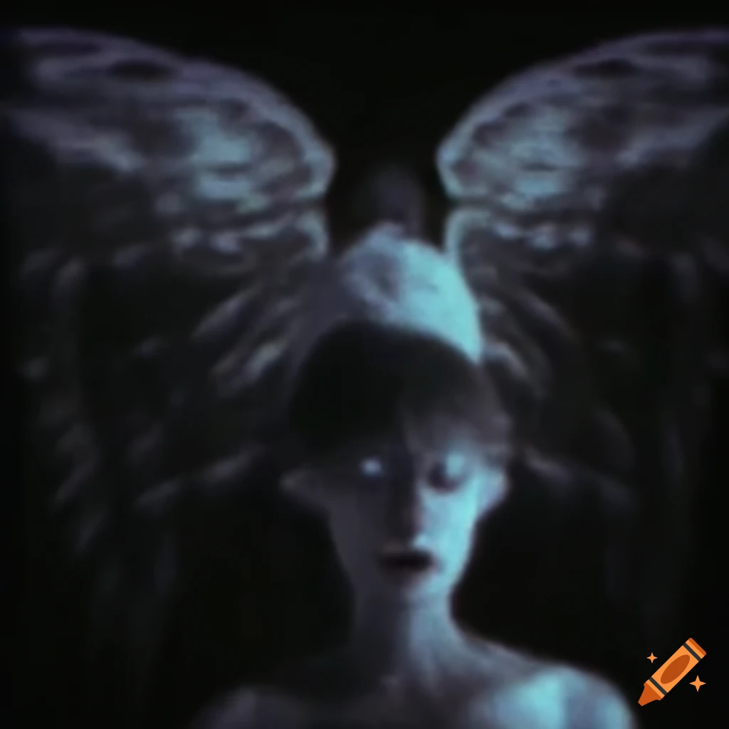 Ralph eugene meatyard's eerie humanoid angel with dragonfly wings in a ...