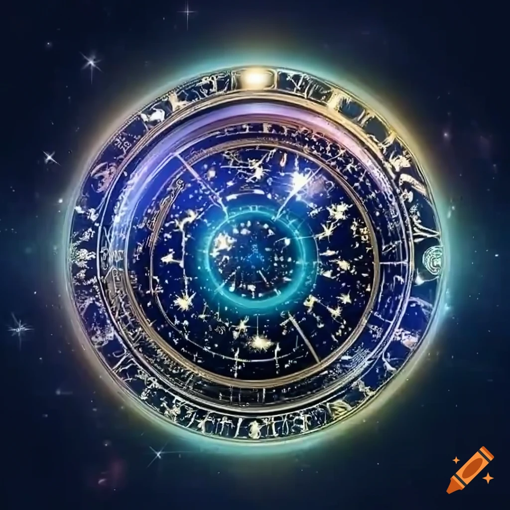 Intricate celestial sphere with mathematical equations and astrological ...