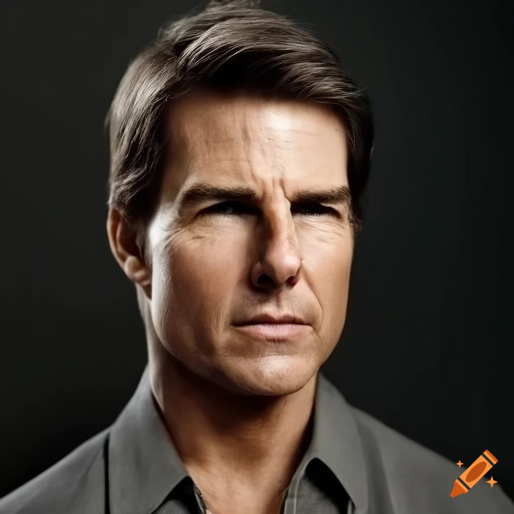 Portrait photo of tom cruise in studio setting on Craiyon