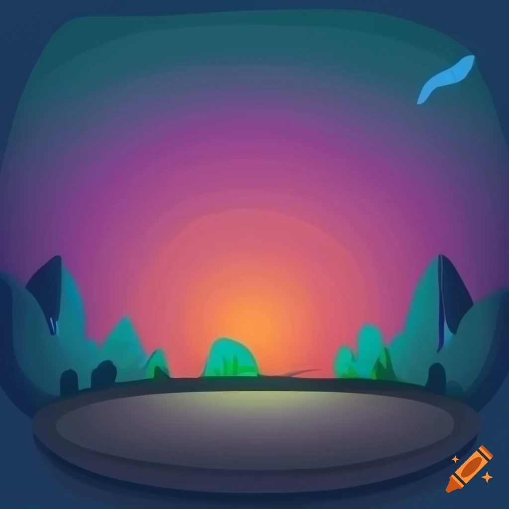 Cartoon background with creative art style and vector vegetation on Craiyon