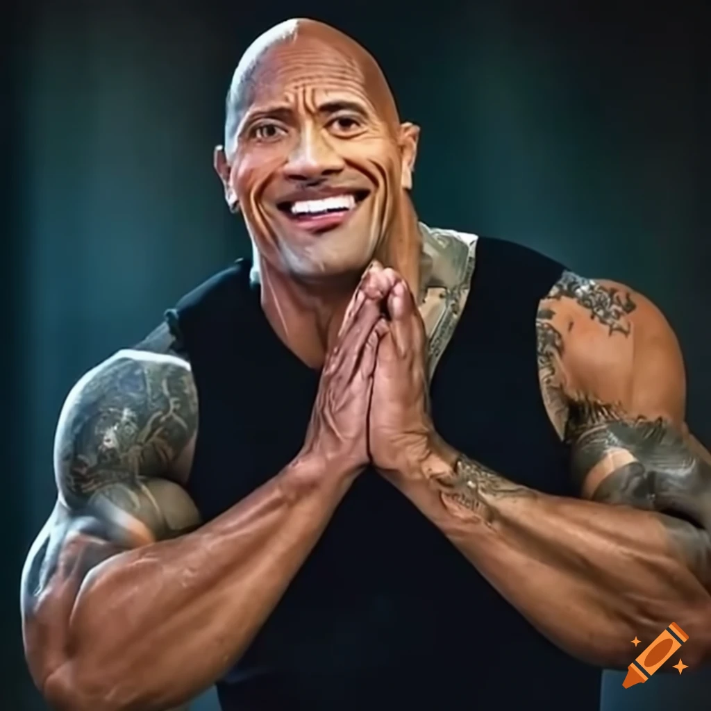 Dwayne 'the rock' johnson depicted as a rock on Craiyon