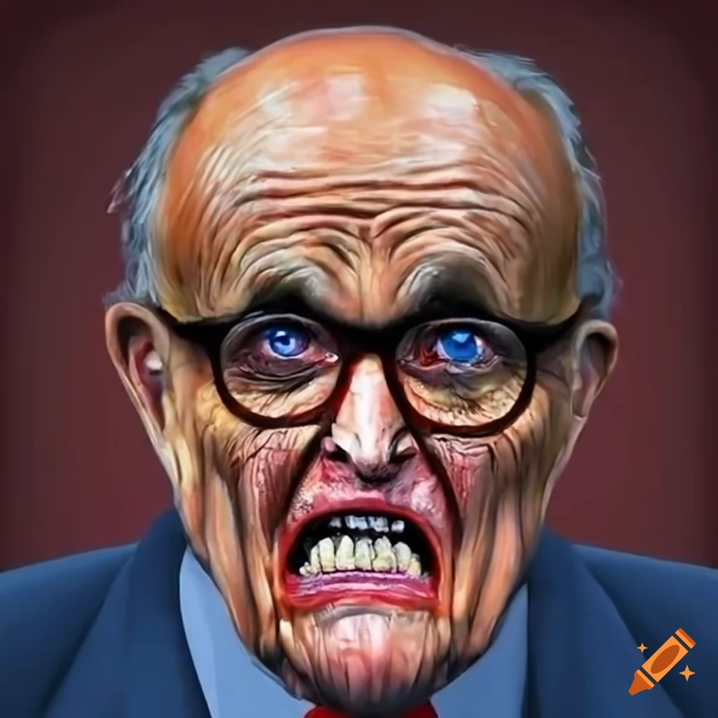 Portrait of rudy giuliani with a distinctive grin and intense ...