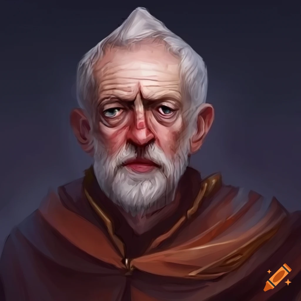 Fantasy high priest character art of jeremy corbyn on Craiyon