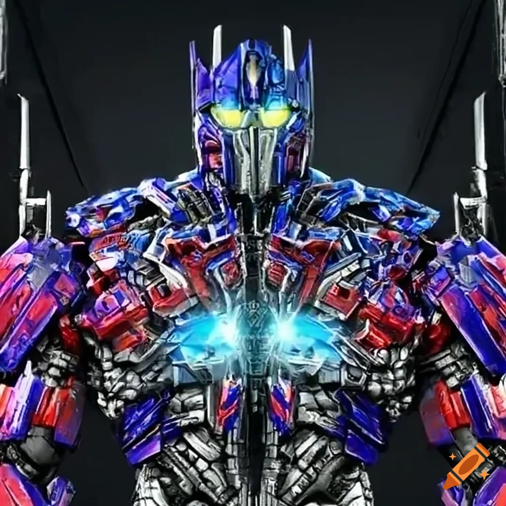 Optimus prime with the lettering karl on Craiyon