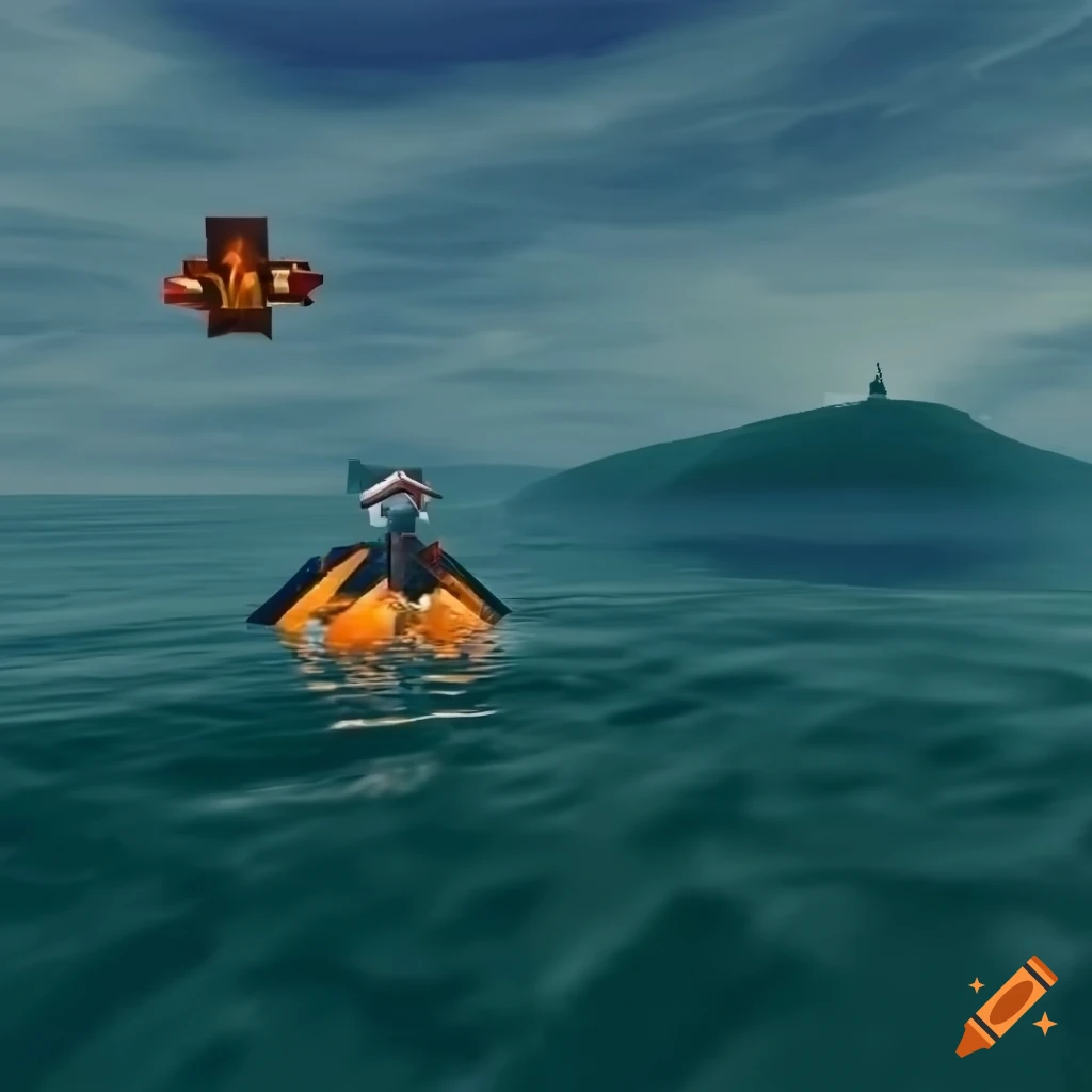 Super mario 64 dire, dire docks landscape on Craiyon