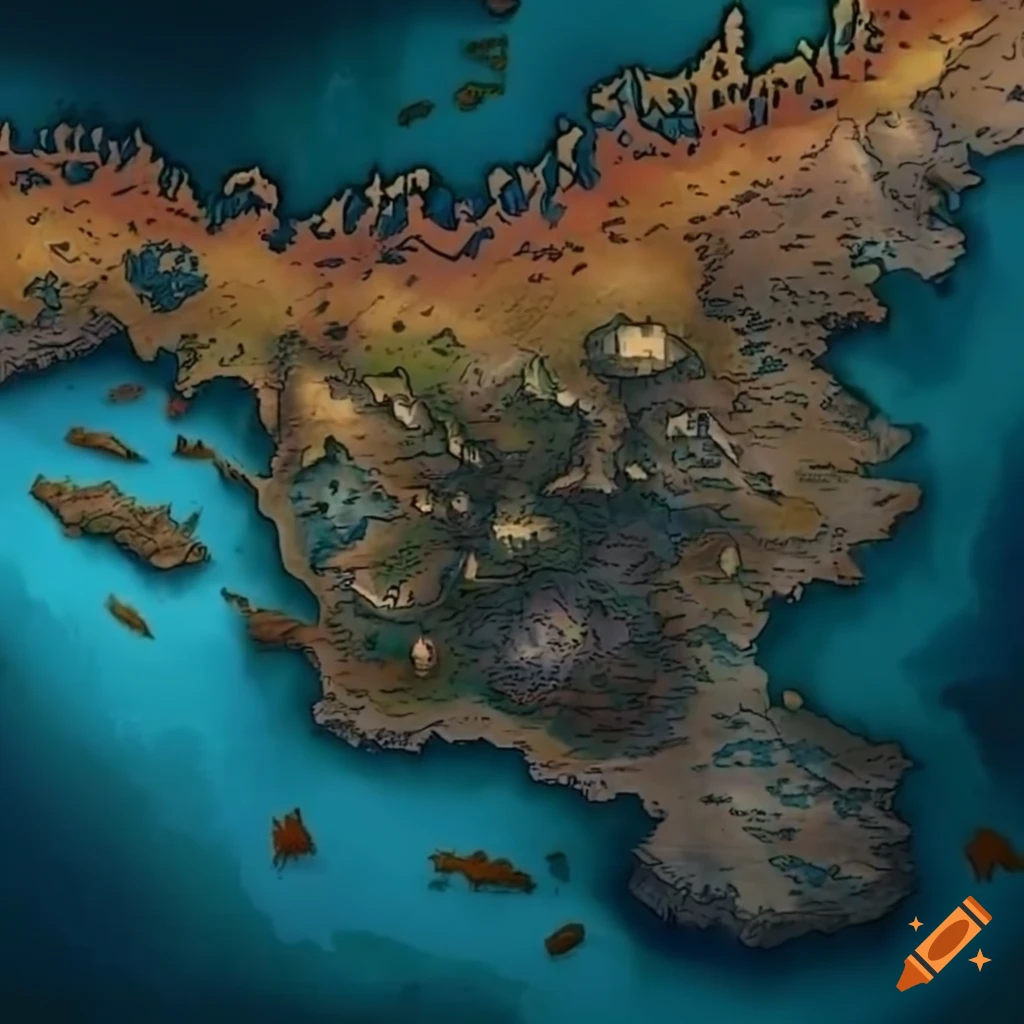 Himalayan fantasy map in 4k resolution on Craiyon