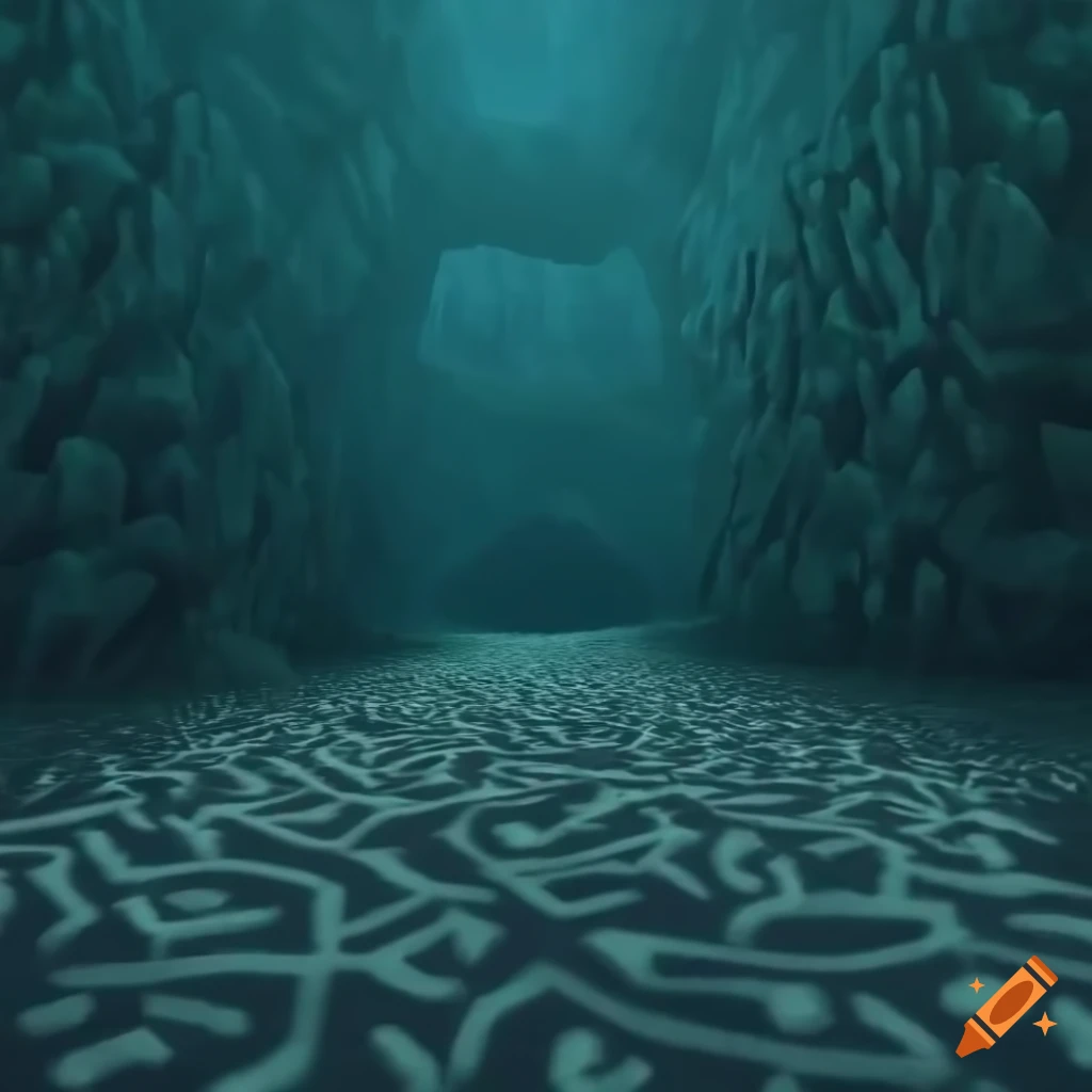 Super mario 64 hazy maze cave landscape on Craiyon