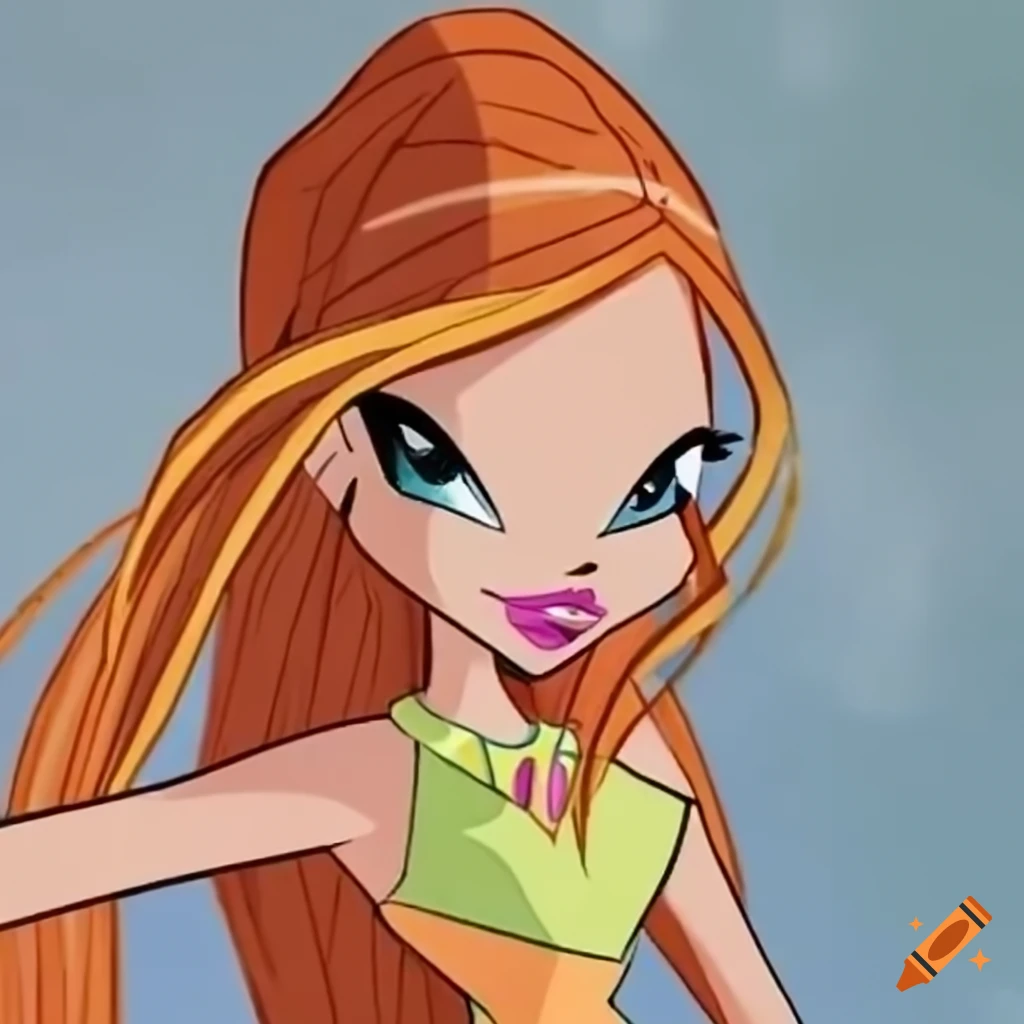 Orange-haired kira from winx club on Craiyon