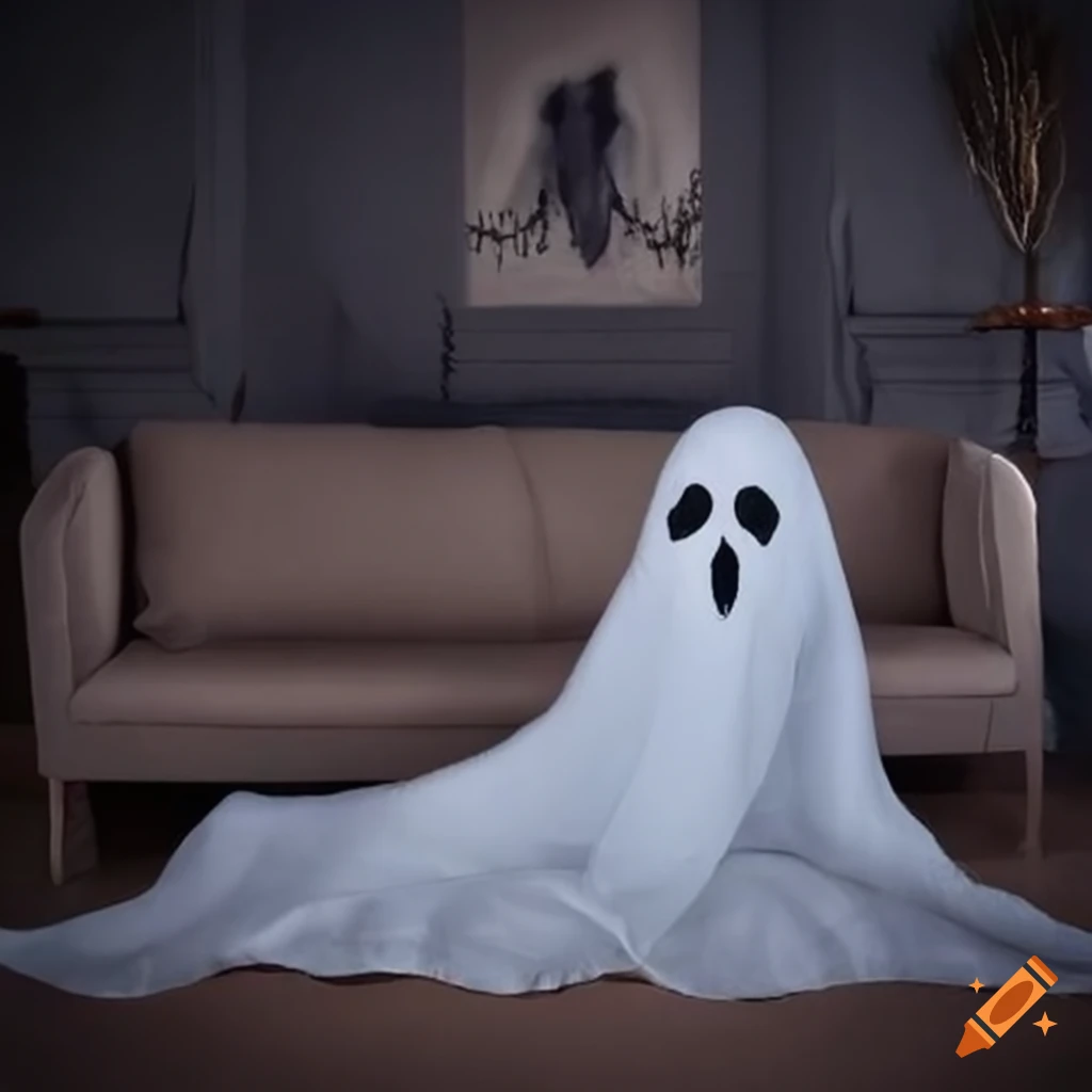 Spooky bedsheet ghost costume on a sleeping leopard for halloween on ...