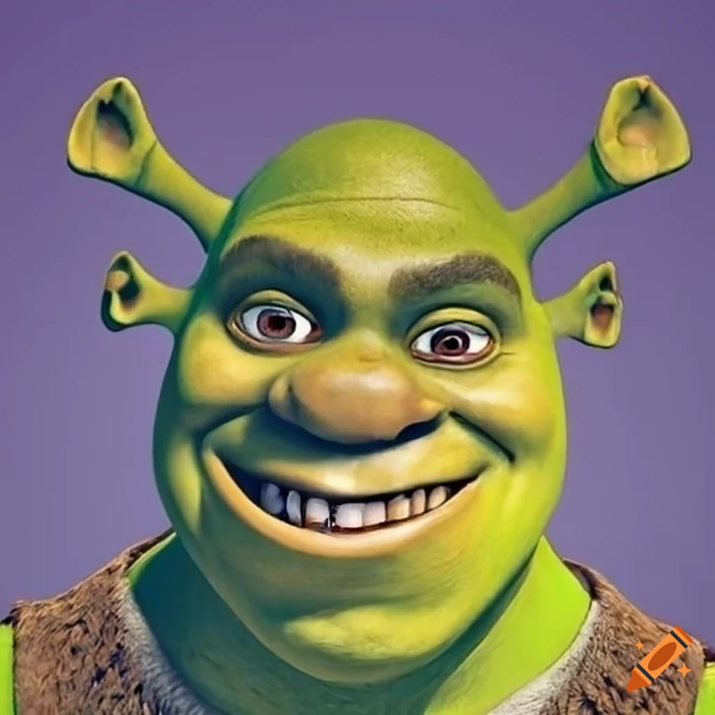 Shrek with three eyes on Craiyon