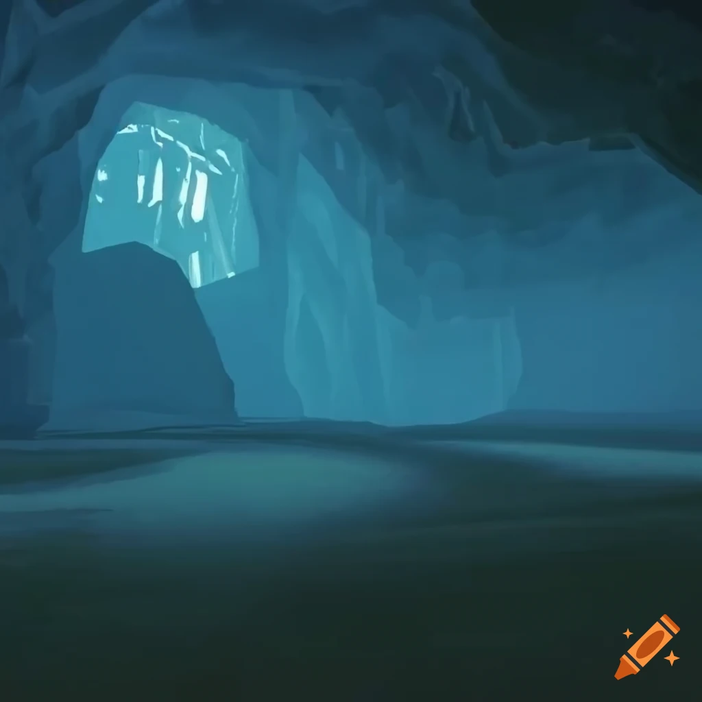 Super mario 64 hazy maze cave landscape on Craiyon