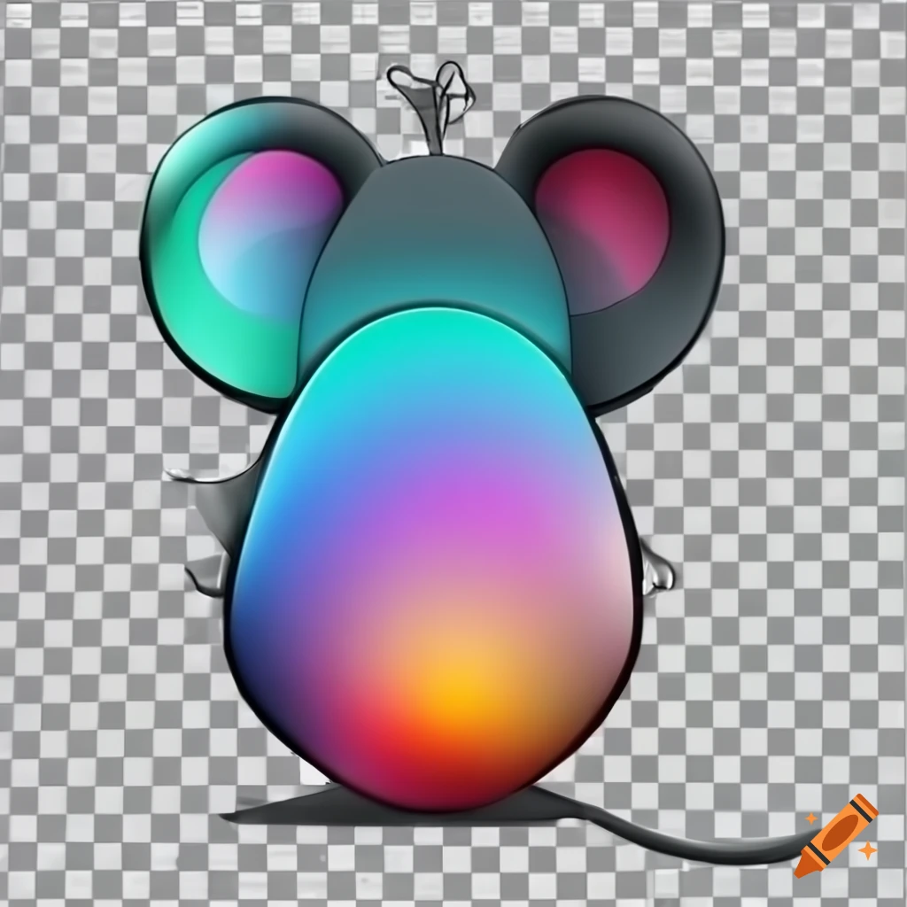 Colorful moving computer mouse logo, symbol of connection on Craiyon