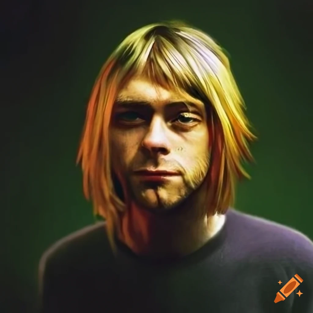 Portrait of kurt cobain of nirvana on Craiyon