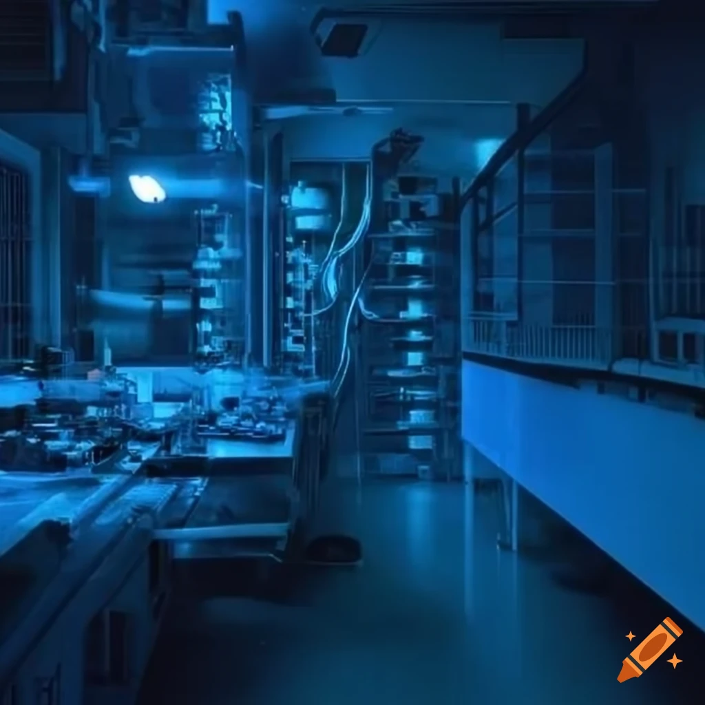 Dark blue background with electronics and the text deep labs institute ...