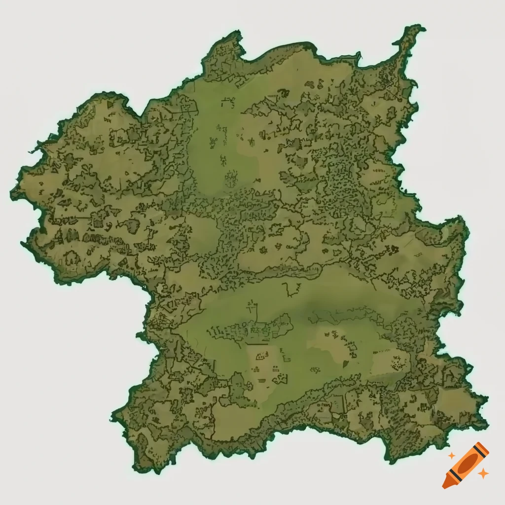 Tactical map of a forest for military planning on Craiyon