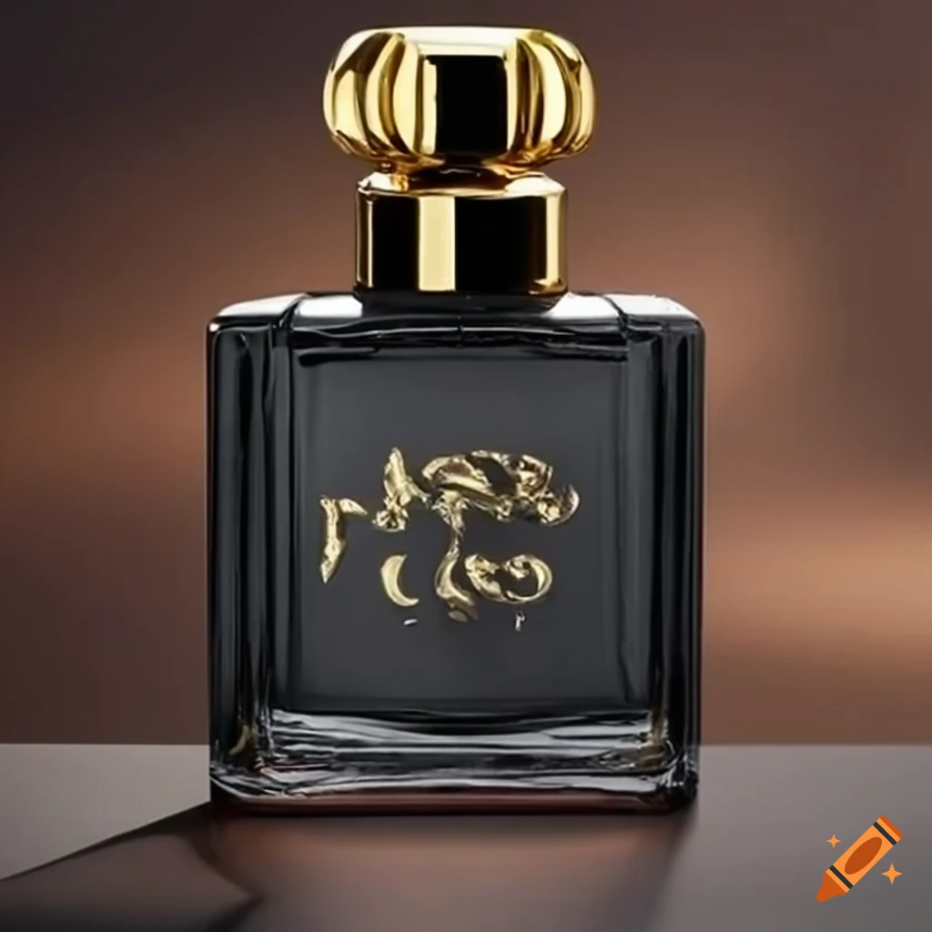 Lujoso frasco de perfume DÜRA en envase negro con letras elegantes on ...