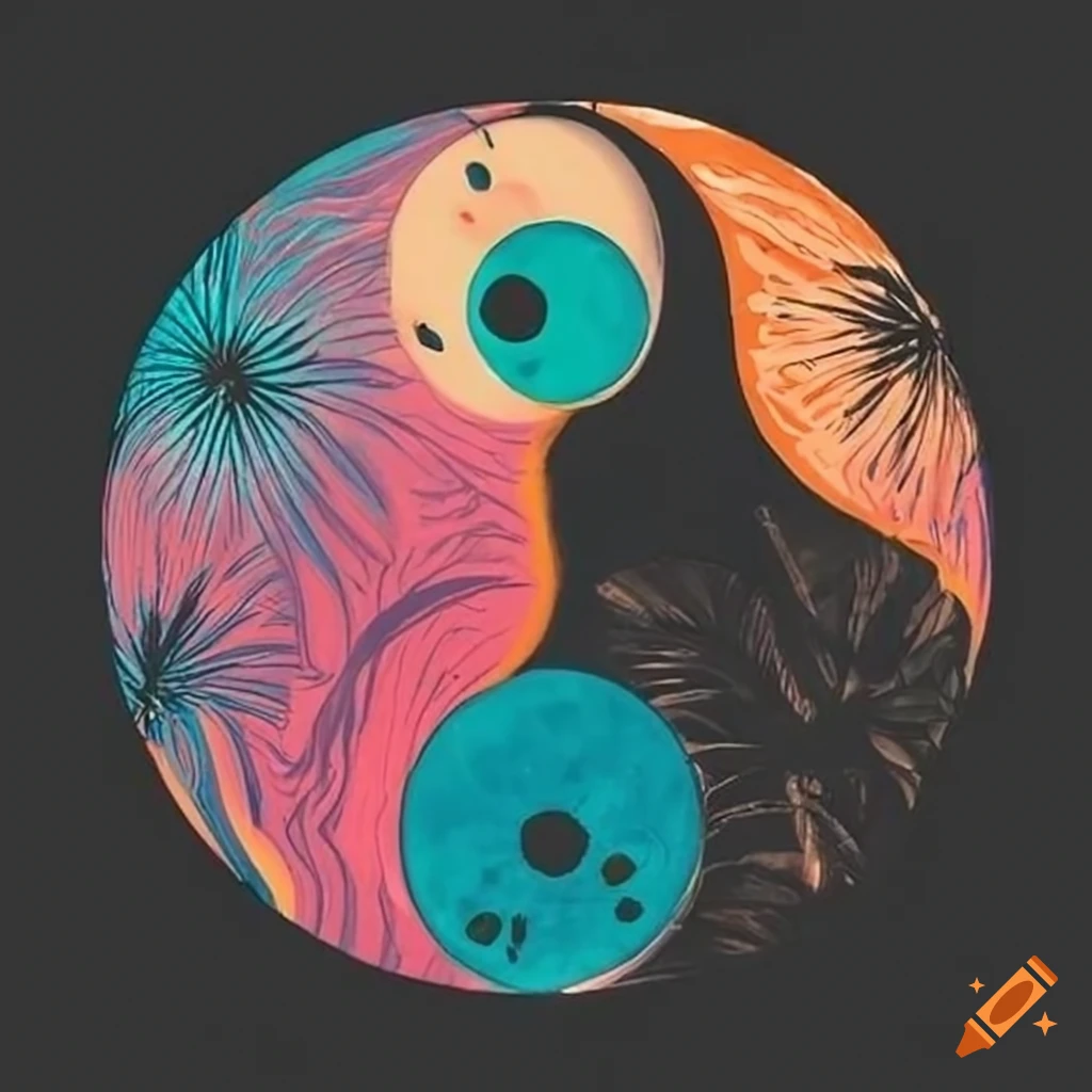 Tropical yin-yang circle on Craiyon