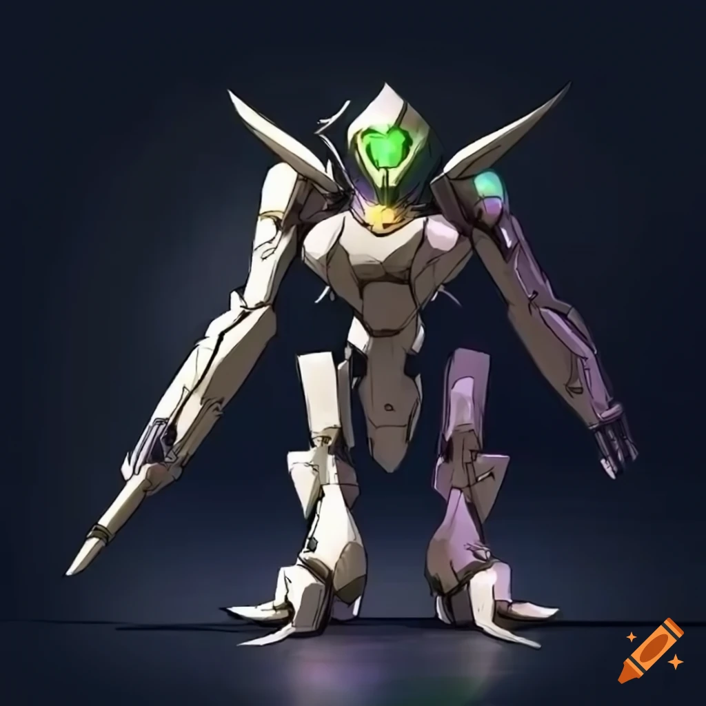 Light mech design in code geass with female design on Craiyon