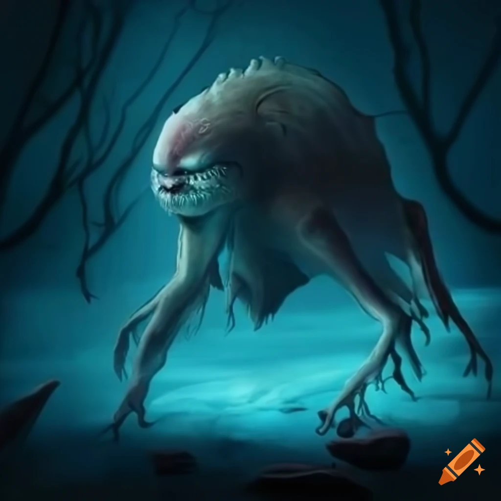 Unique creature in a dreamlike shining world on Craiyon