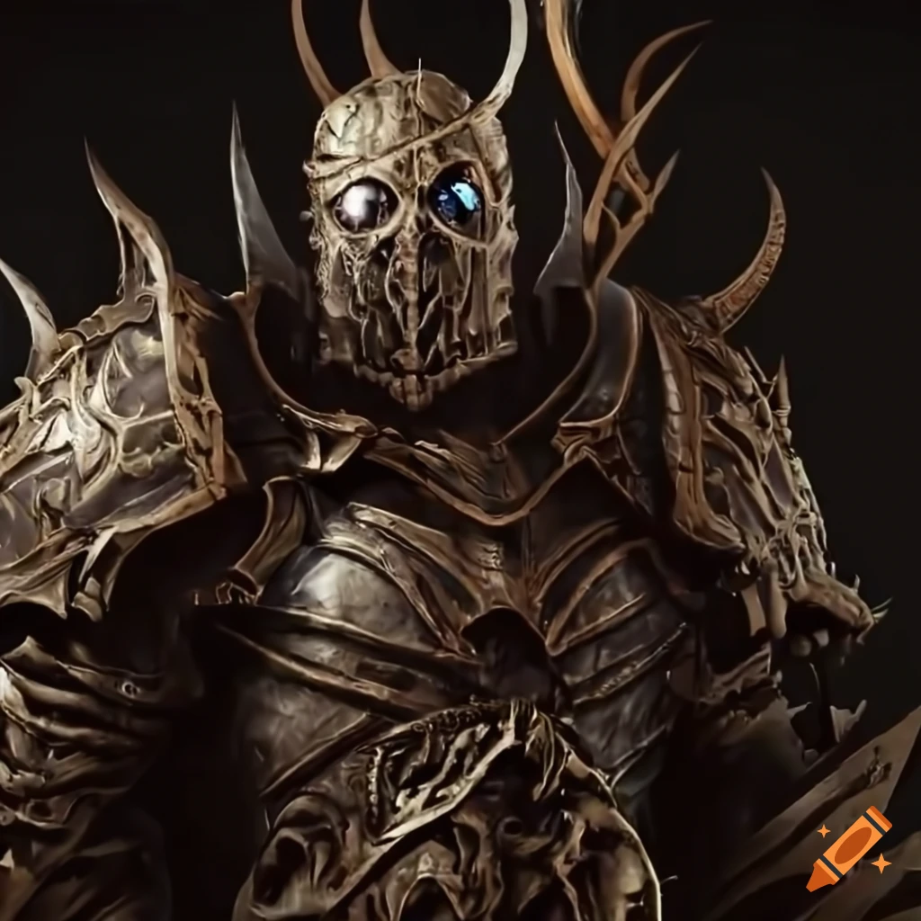 Undead knight in a chaotic and evil 8k ray-traced cgi scene on Craiyon