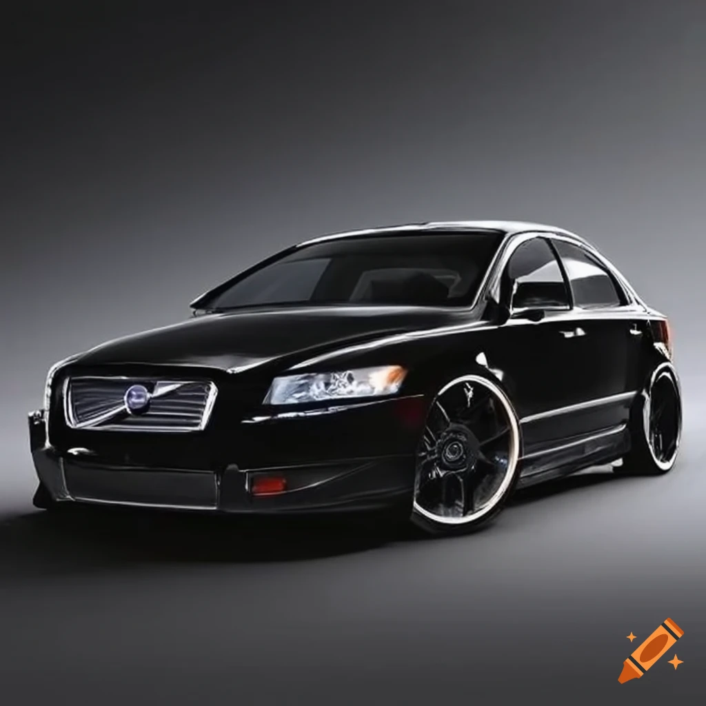 Modified black volvo s80 2010 with body kit on Craiyon