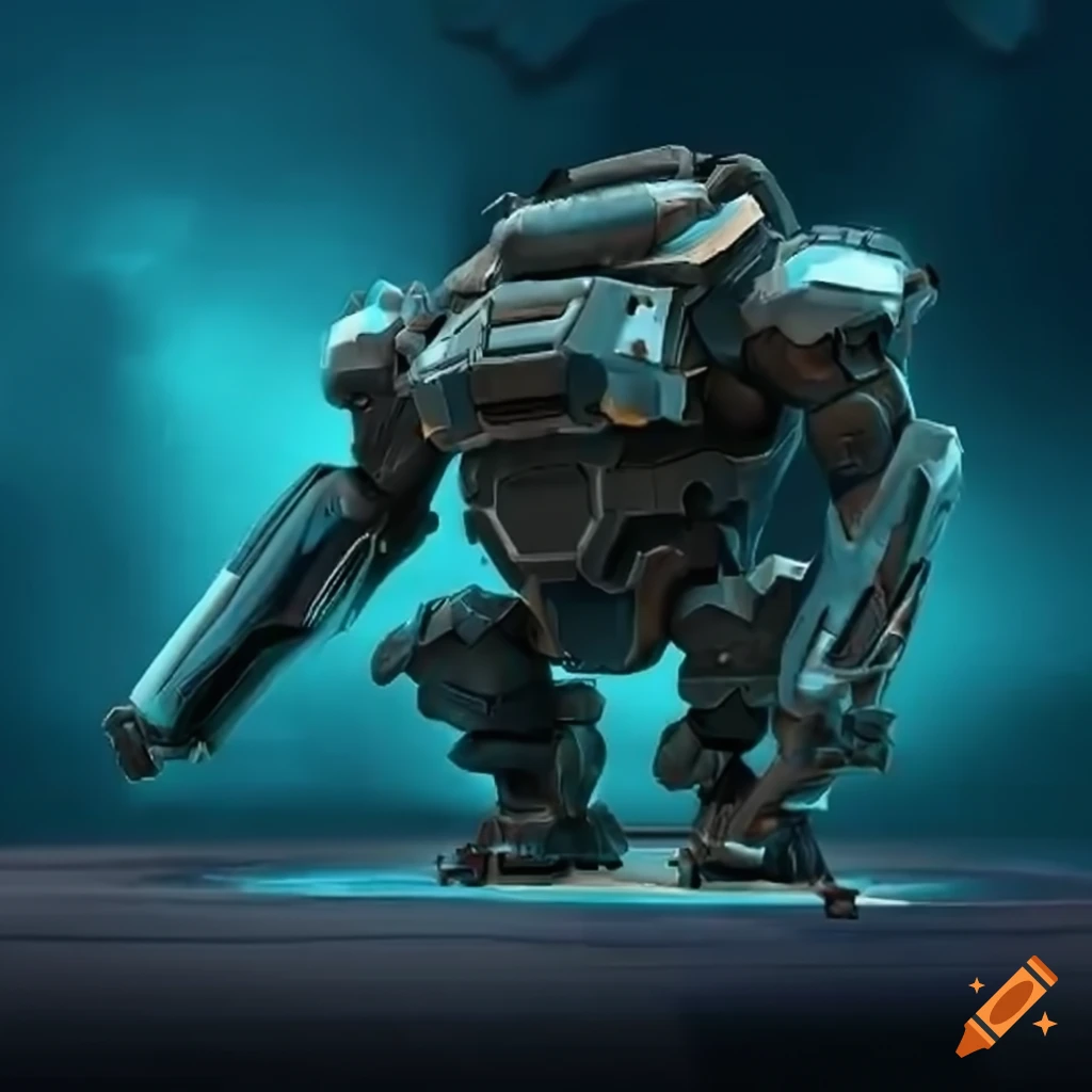 Sleek and powerful mech suit in the subnautica series on Craiyon