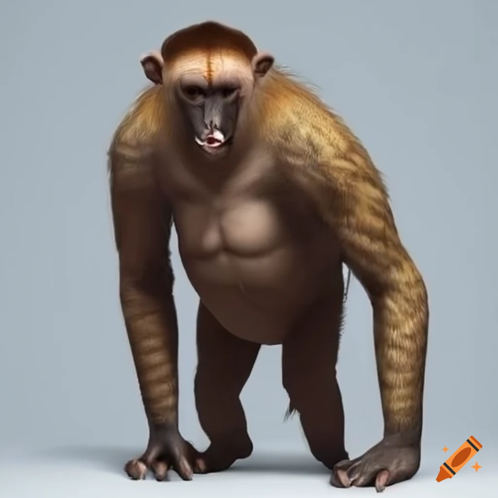 Full body simian on Craiyon
