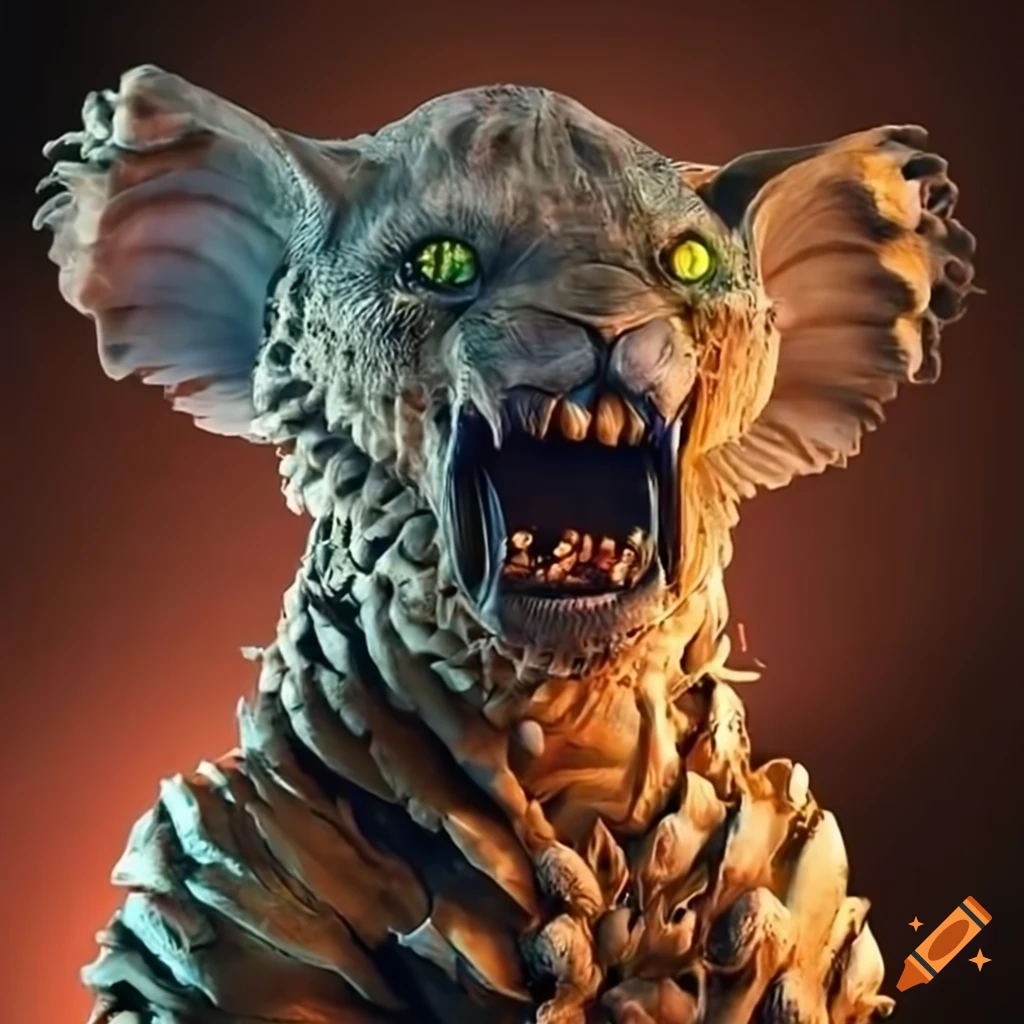 Mythical creature with lion and elephant fusion on Craiyon