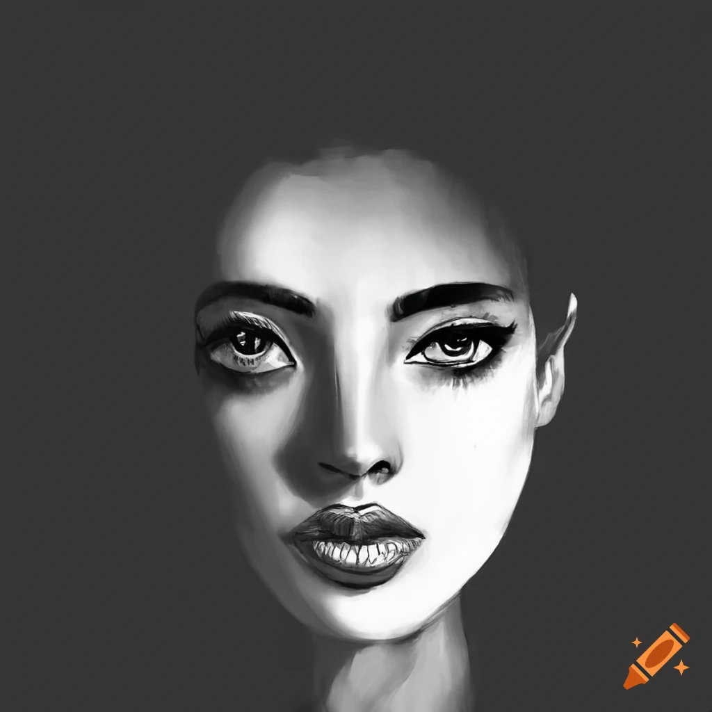 Portrait of a woman by artist robert valley on Craiyon