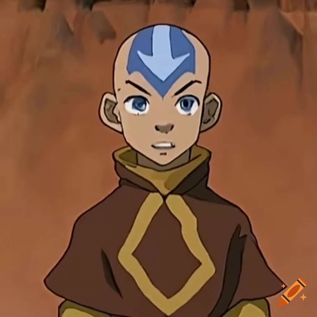 Detailed depiction of avatar aang character on Craiyon