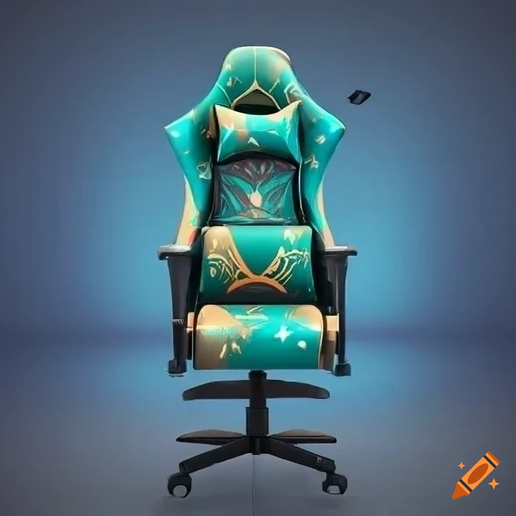 Sleek and ornate gaming chair designed for ultimate comfort in anime ...